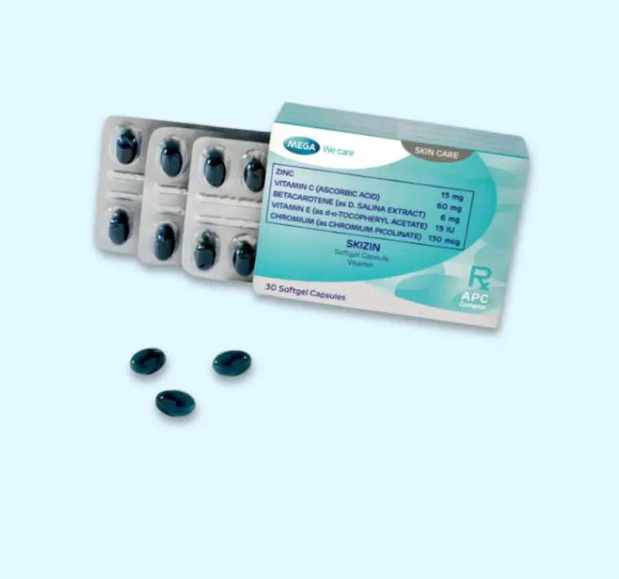 Skizin: Zinc + Vitamin C + Betacarotene | Skin Care | MegaWeCare