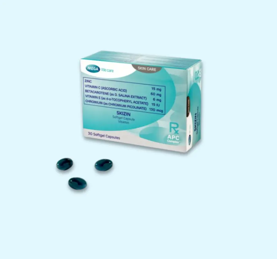 Skizin: Zinc + Vitamin C + Betacarotene | Skin Care | MegaWeCare