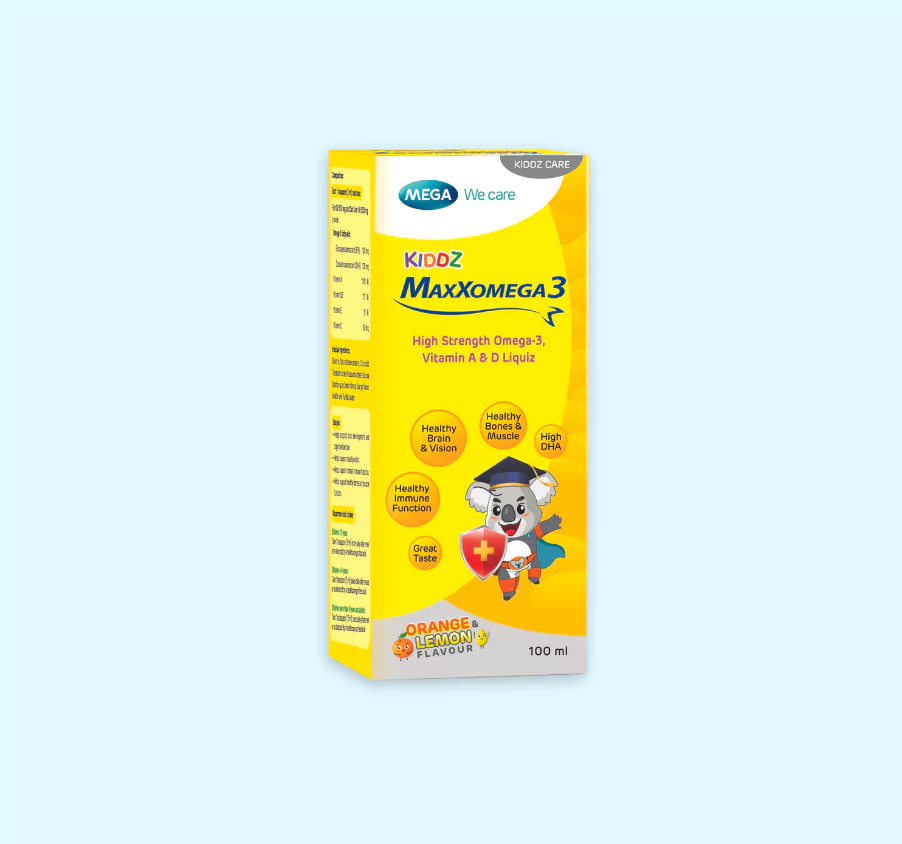 Kiddz MaxxOmega Syrup: Boost Your Child's Genius| MegaWeCare